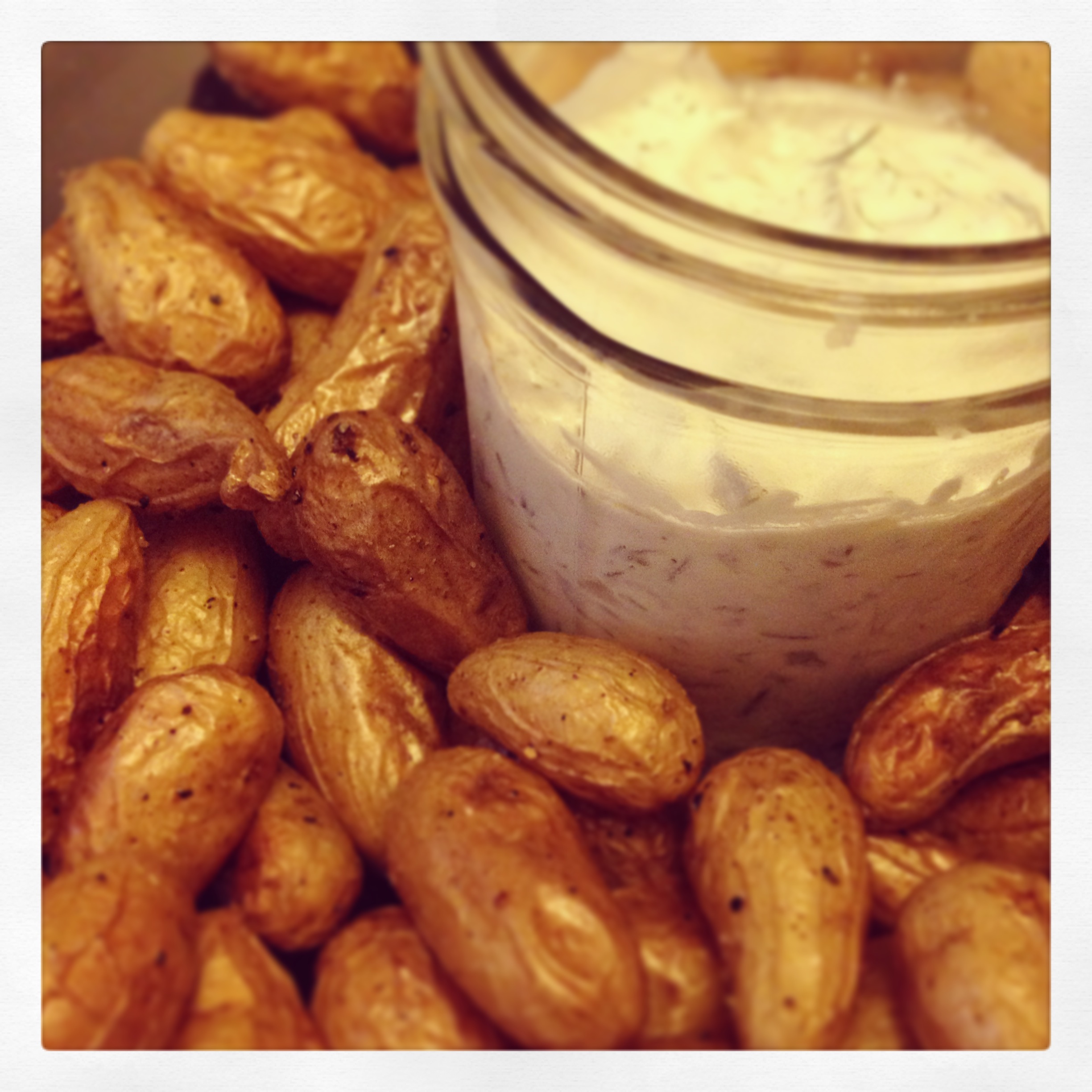 Perfect Party Food – Roasted Mini Potatoes with Creamy Dill Pickle Dip ...