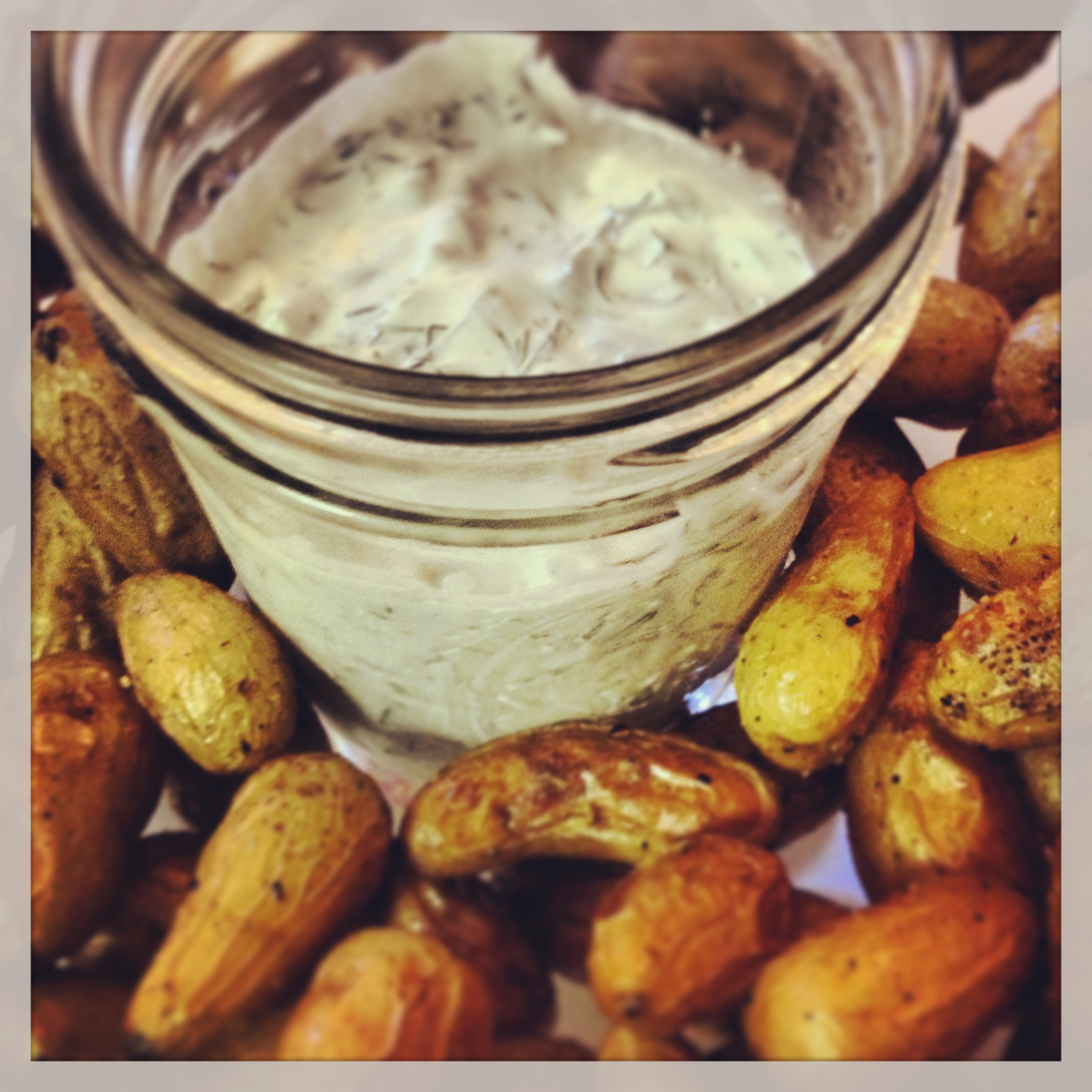 Perfect Party Food – Roasted Mini Potatoes with Creamy Dill Pickle Dip ...